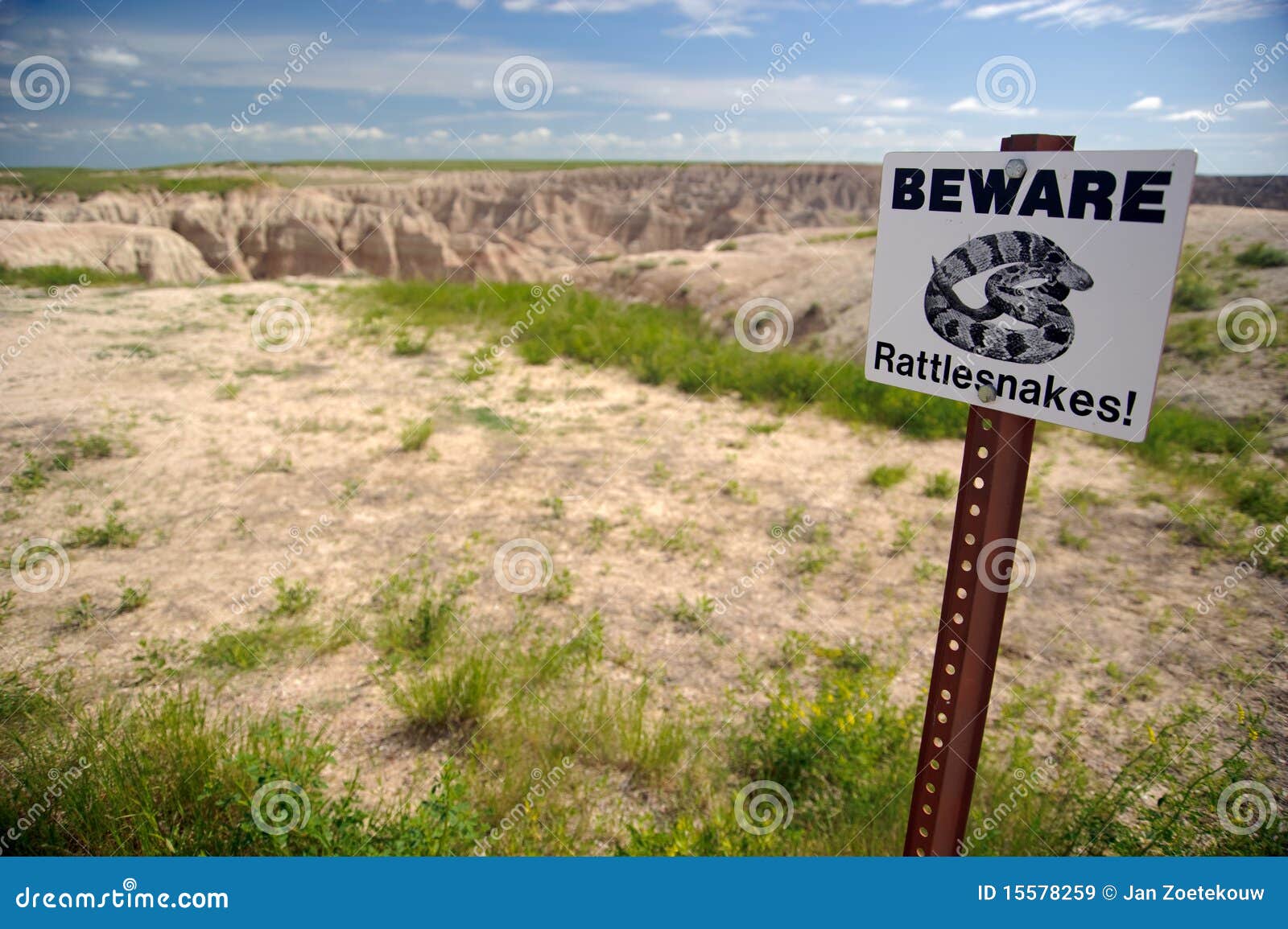 Beware rattlesnakes stock image. Image of blue, canyon - 15578259
