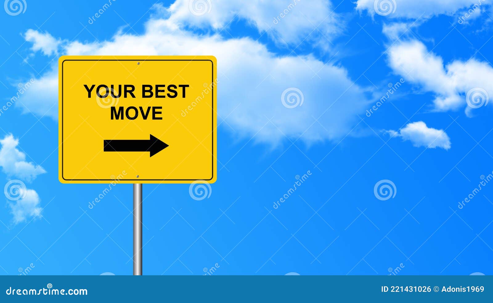 Your Best Move Traffic Sign Stock Photo - Image of directional, sign ...