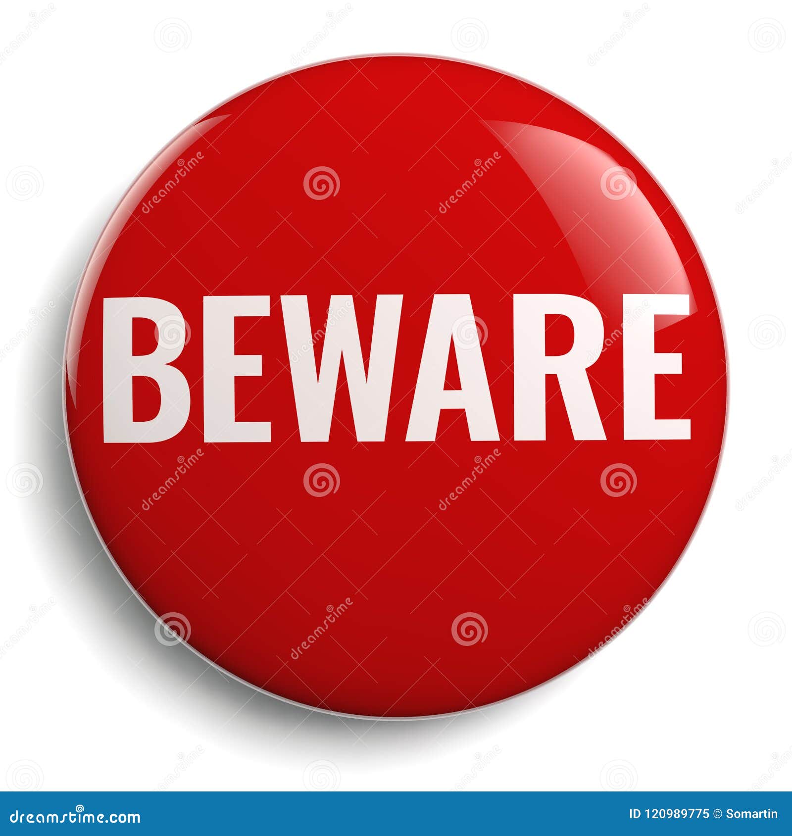 Beware Red Symbol Icon Isolated Stock Illustration - Illustration of ...