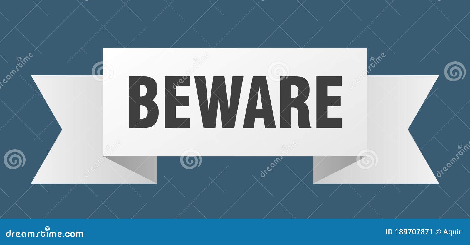 Beware Ribbon. Beware Isolated Band Sign Stock Vector - Illustration of ...