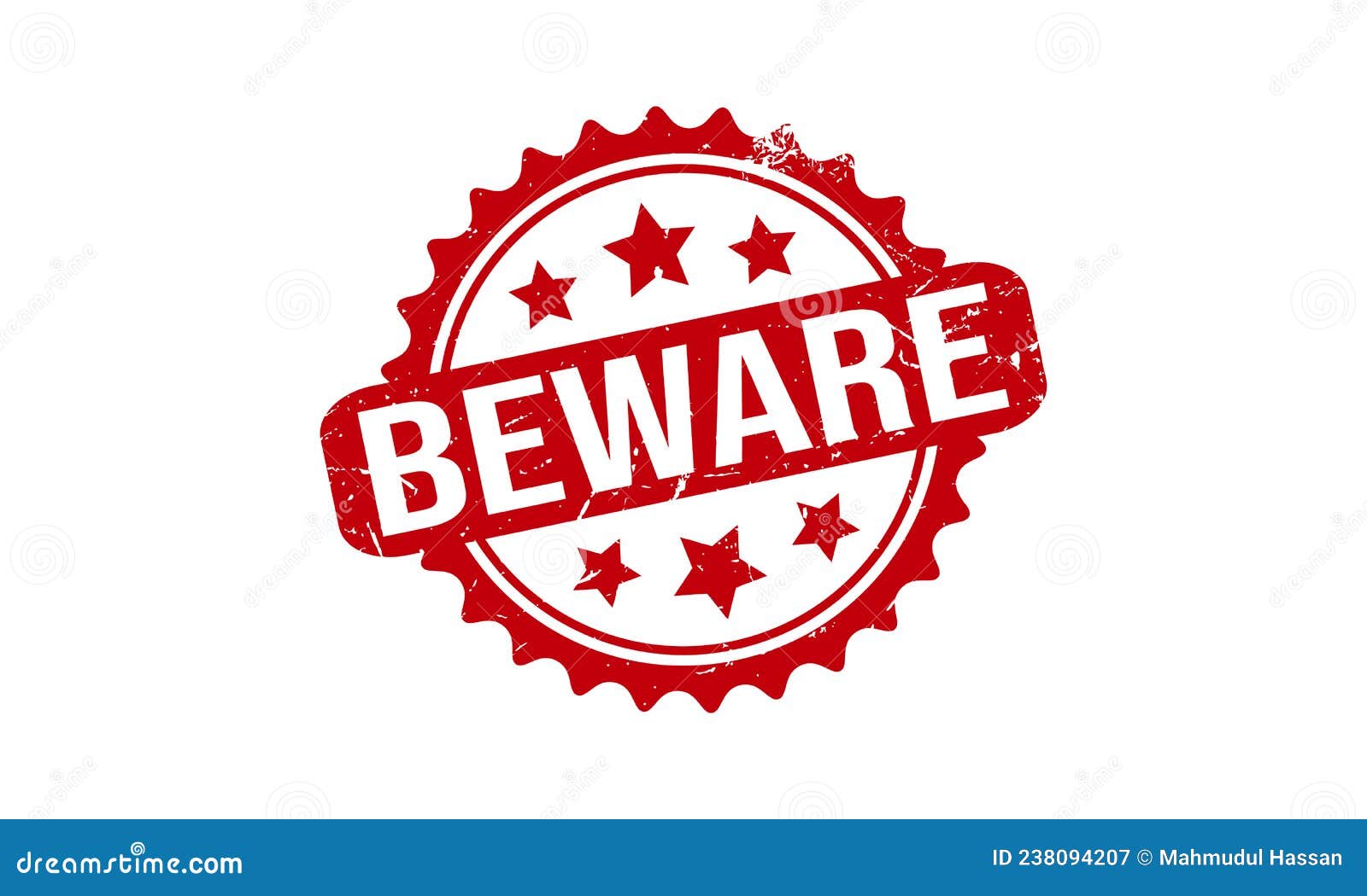 Beware Rubber Stamp. Red Beware Rubber Grunge Stamp Seal Vector ...