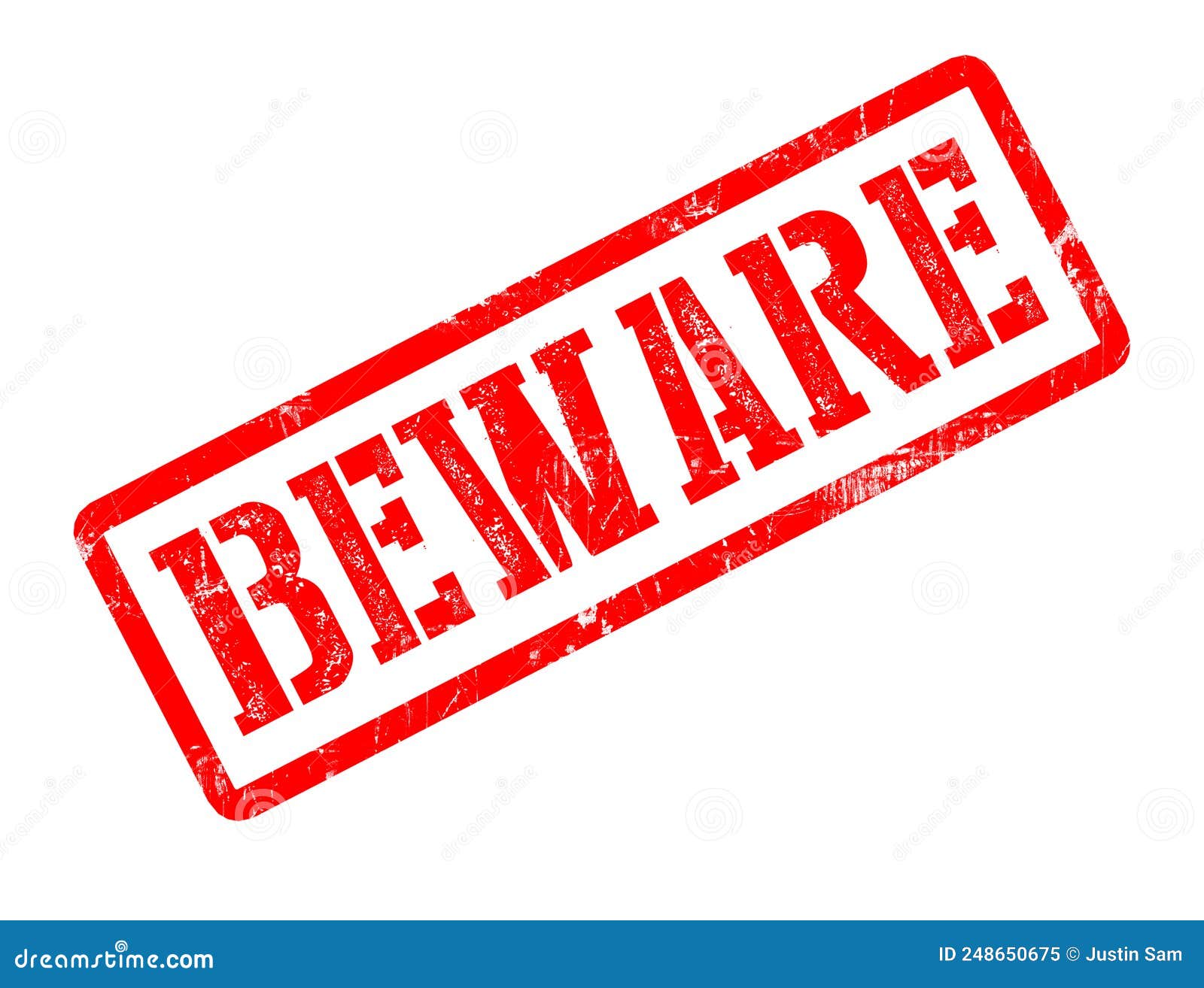Beware - Rubber Stamp on White Background Stock Illustration ...