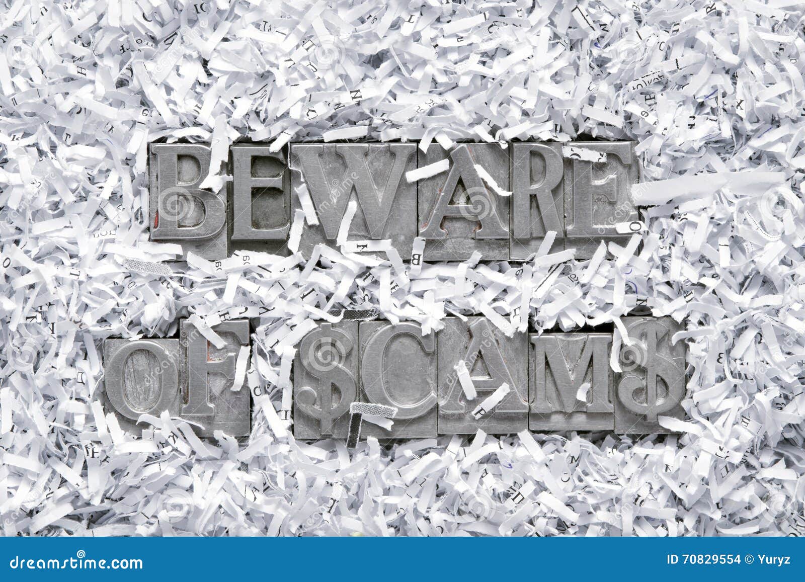 Beware of scams stock photo. Image of particle, metallic - 70829554