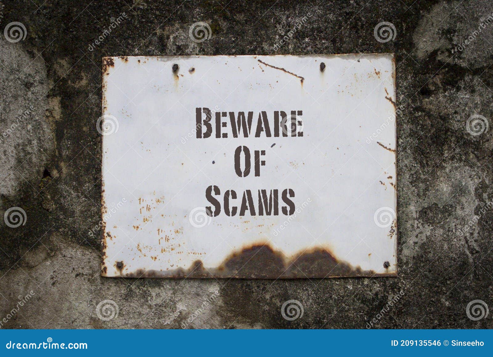 Beware of scams stock photo. Image of fraud, sign, scam - 209135546
