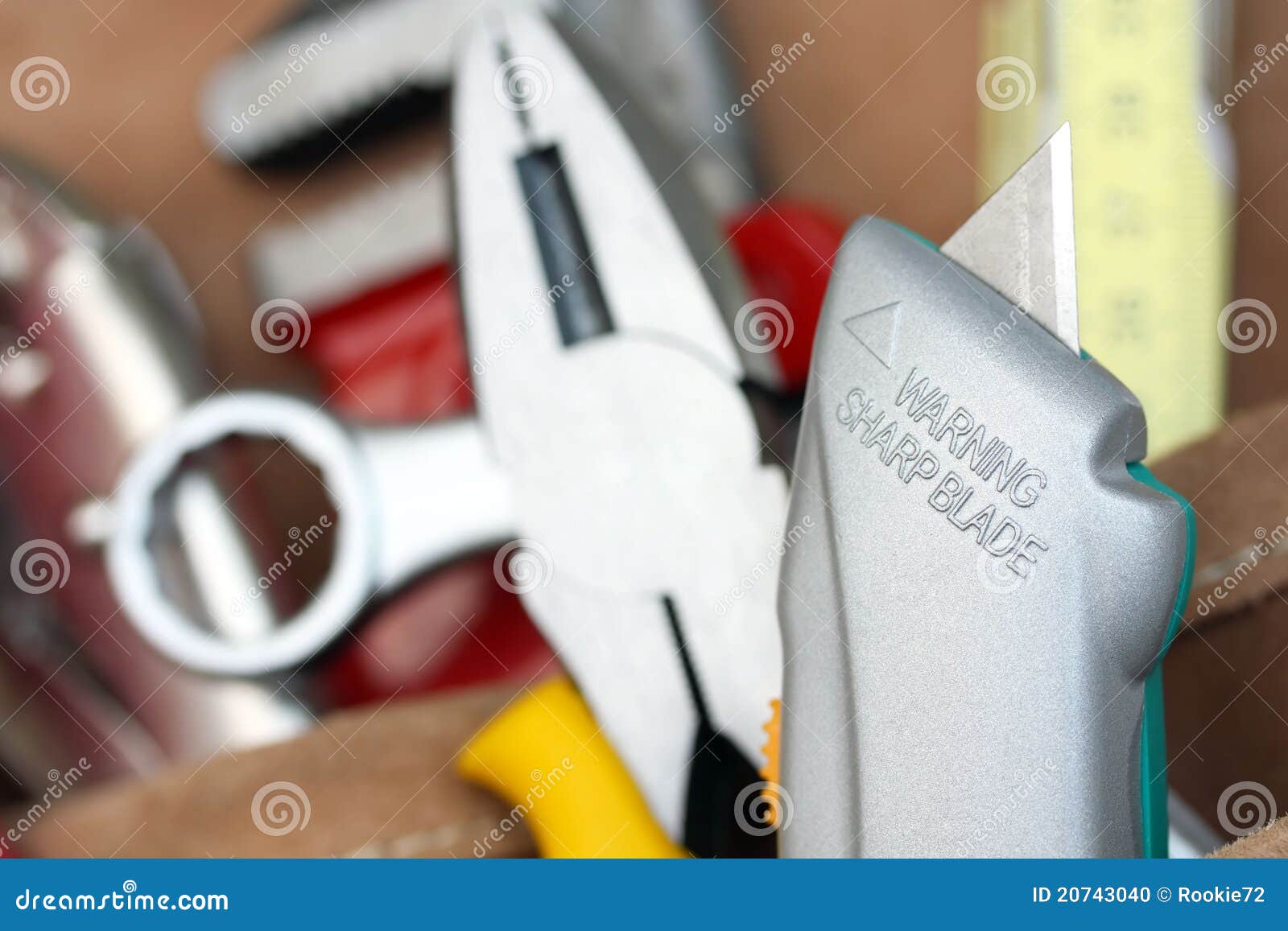 Beware of sharp blade stock photo. Image of warning, work - 20743040