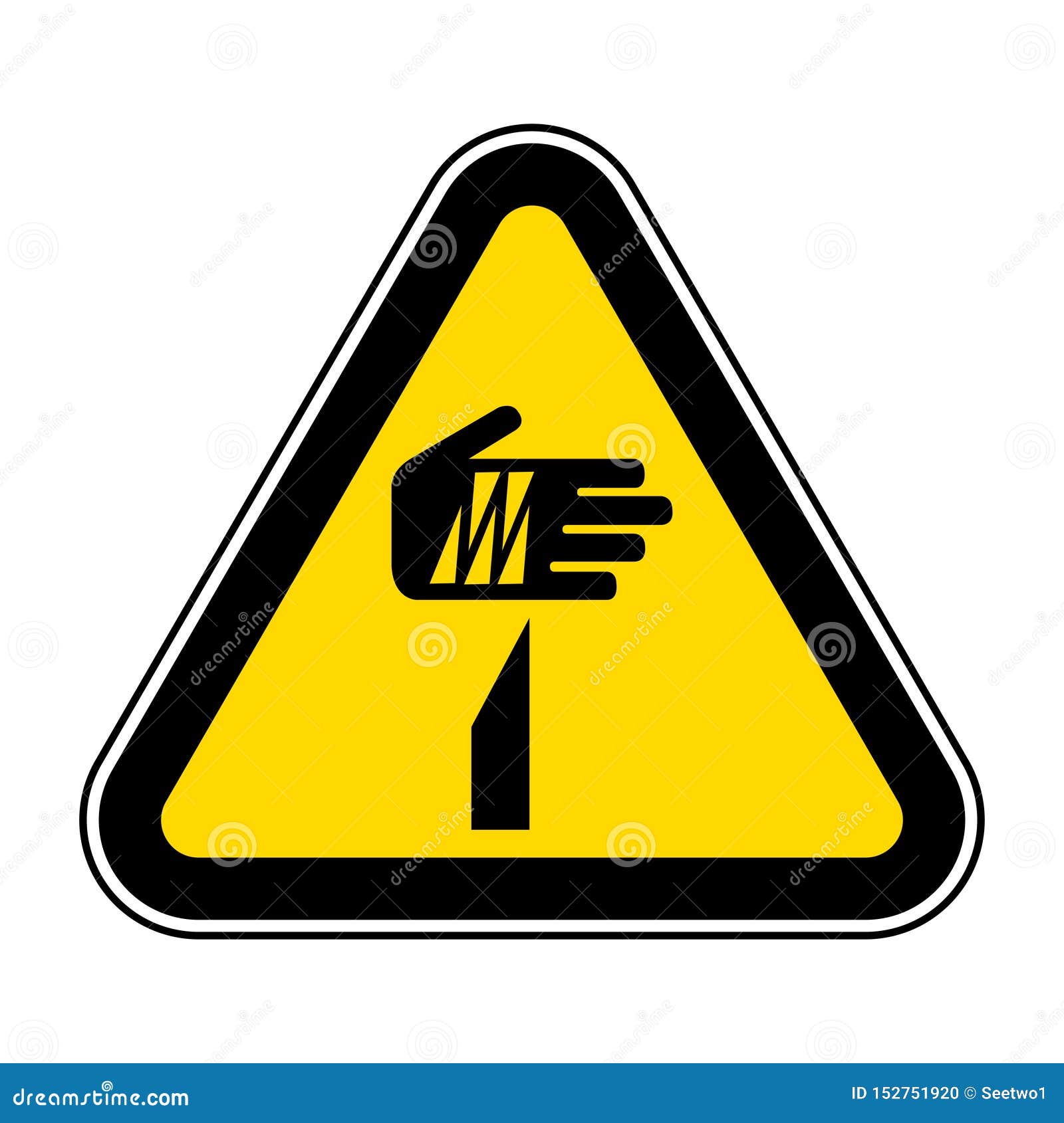 Beware Sharp Elements Symbol Isolate on White Background,Vector ...