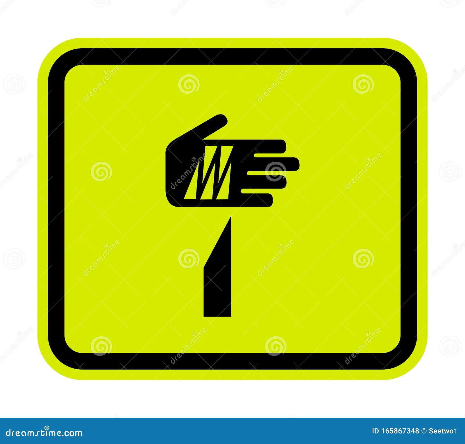 Beware Sharp Elements Symbol Isolate on White Background,Vector ...