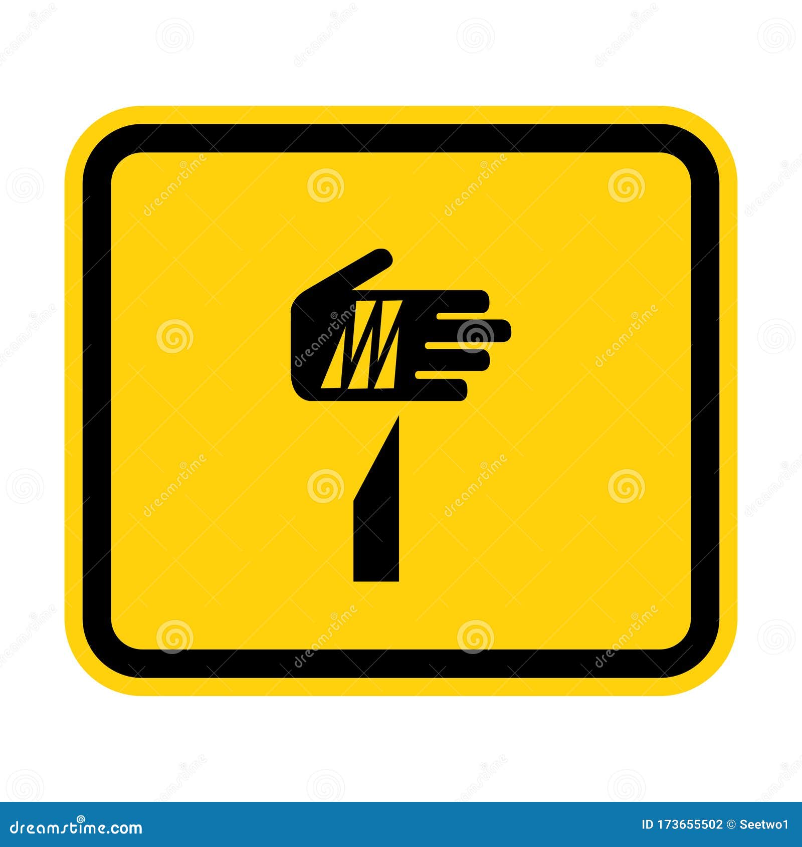 Beware Sharp Elements Symbol Isolate on White Background,Vector ...