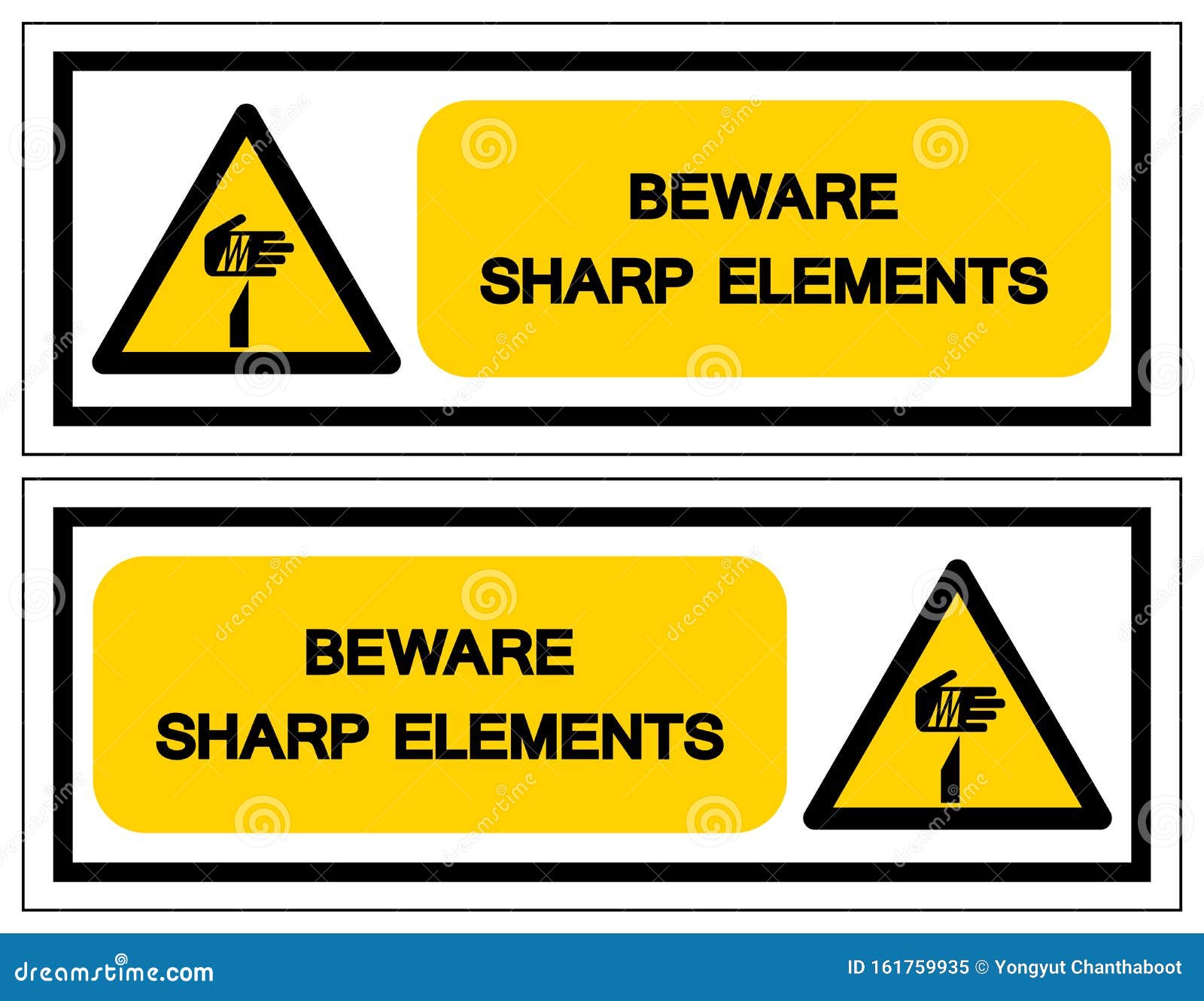 Beware Sharp Elements Symbol, Vector Illustration, Isolate on White ...