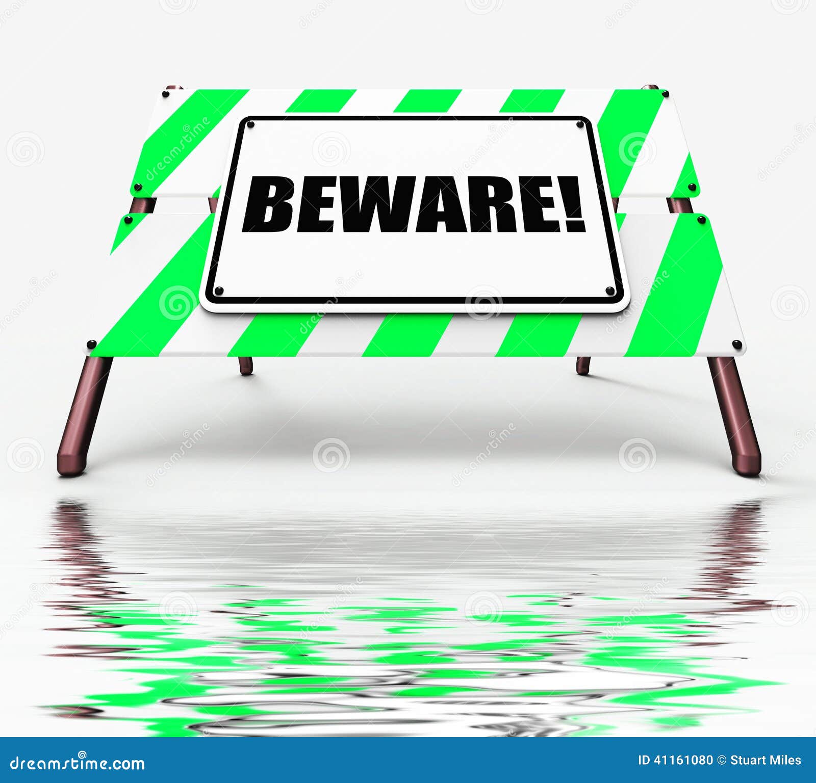 Beware Sign Displays Warning Alert or Danger Stock Illustration ...