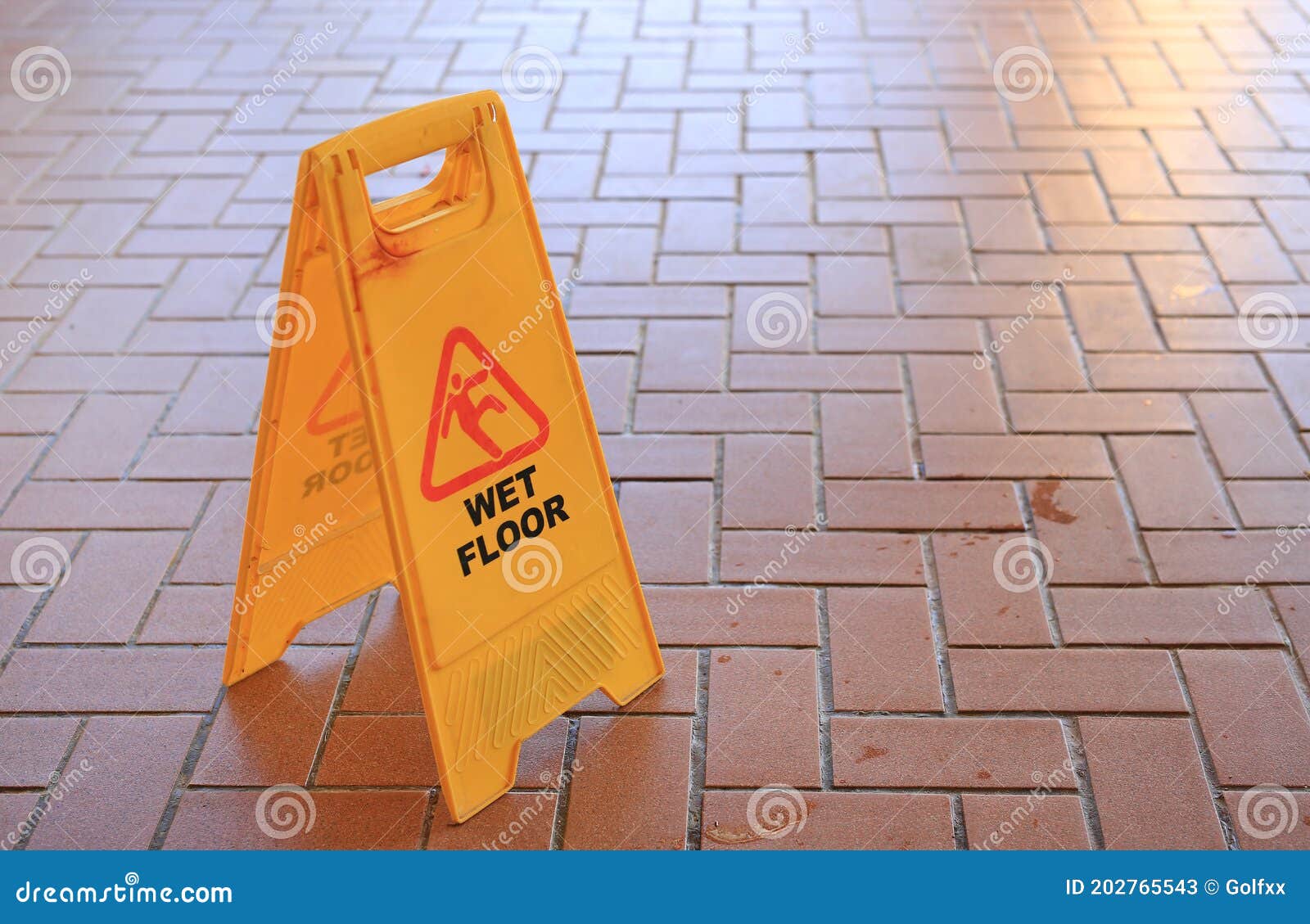 Beware Of Slippery Floors. Caution Wet Floor Warning Stock Image ...