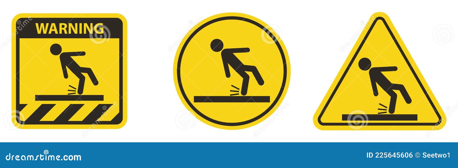 Beware Slippery Surface Symbol Isolate on White Background Stock Vector ...