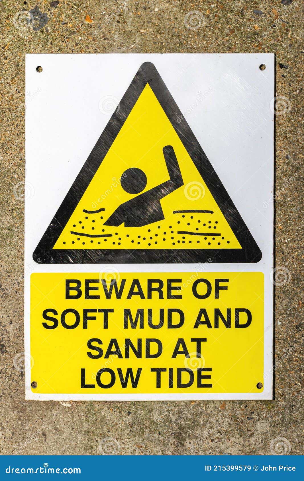 Beware of Soft Mud and Sand at Low Tide Sign Stock Image - Image of ...