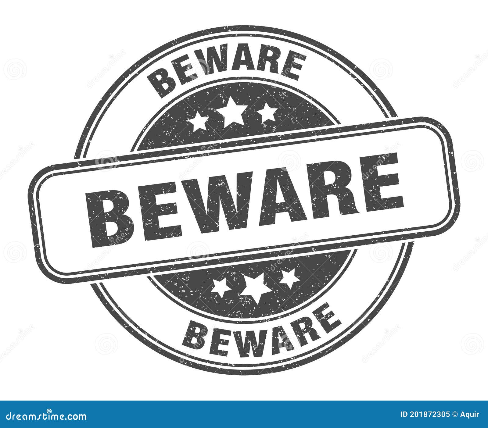 Beware Stamp. Beware Label. Round Grunge Sign Stock Vector ...