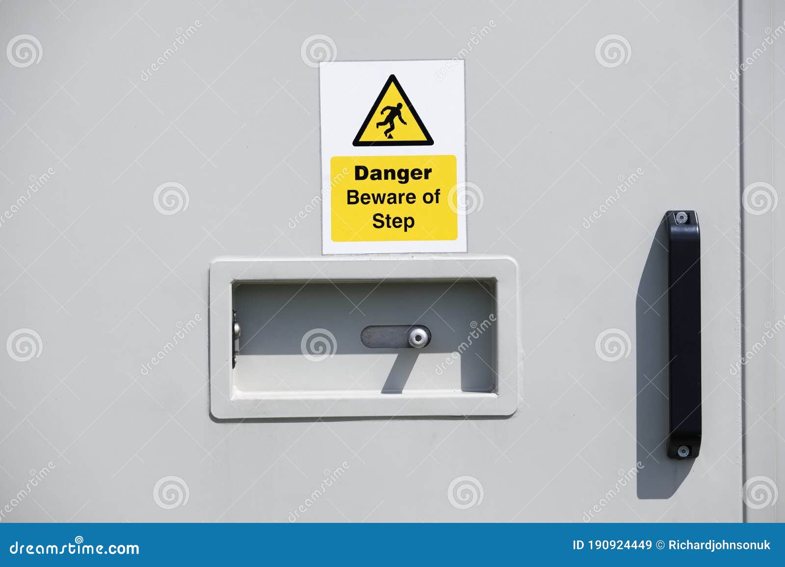 Beware of Step Danger Yellow Symbol Sign Stock Image - Image of fall ...