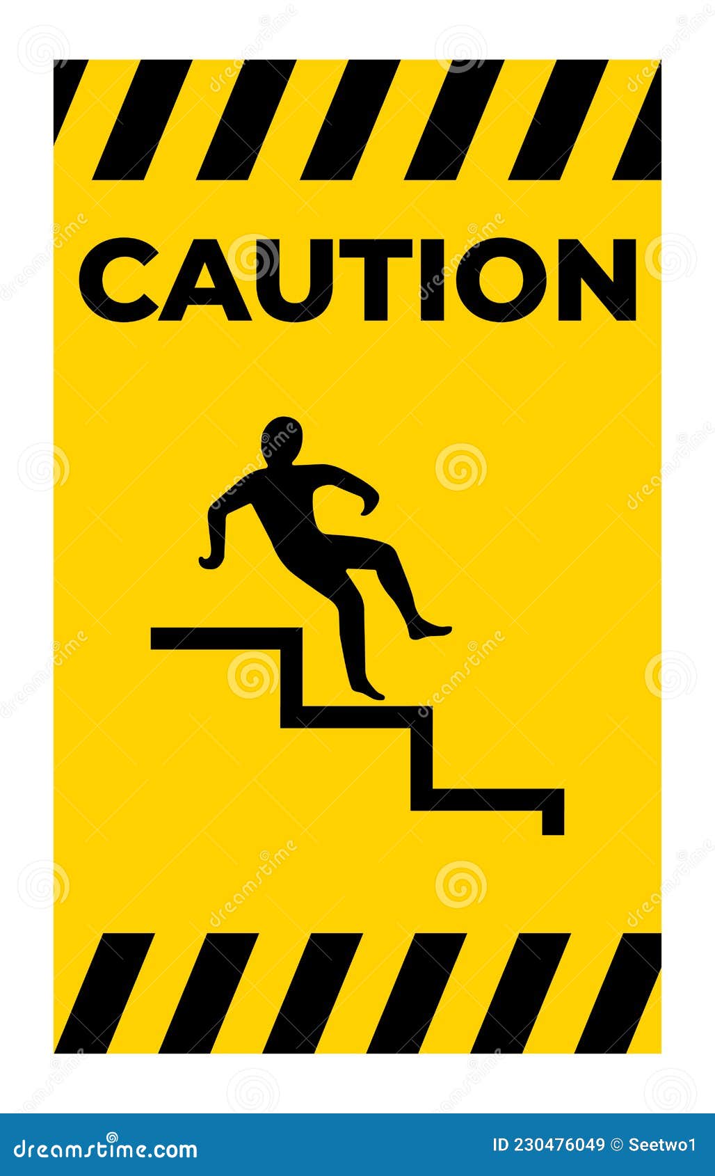 Beware Step Symbol Isolate on White Background,Vector Illustration EPS ...