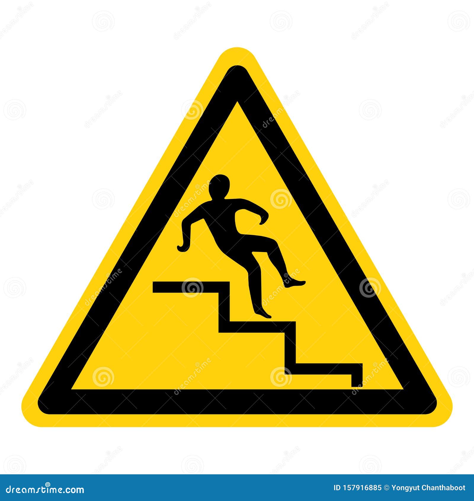 Beware Step Symbol, Vector Illustration, Isolate on White Background ...