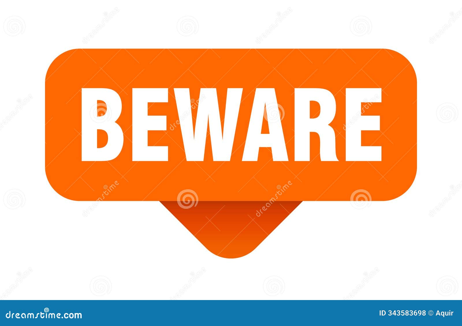 Beware Sticker. Beware Sign on Transparent Background Stock Vector ...