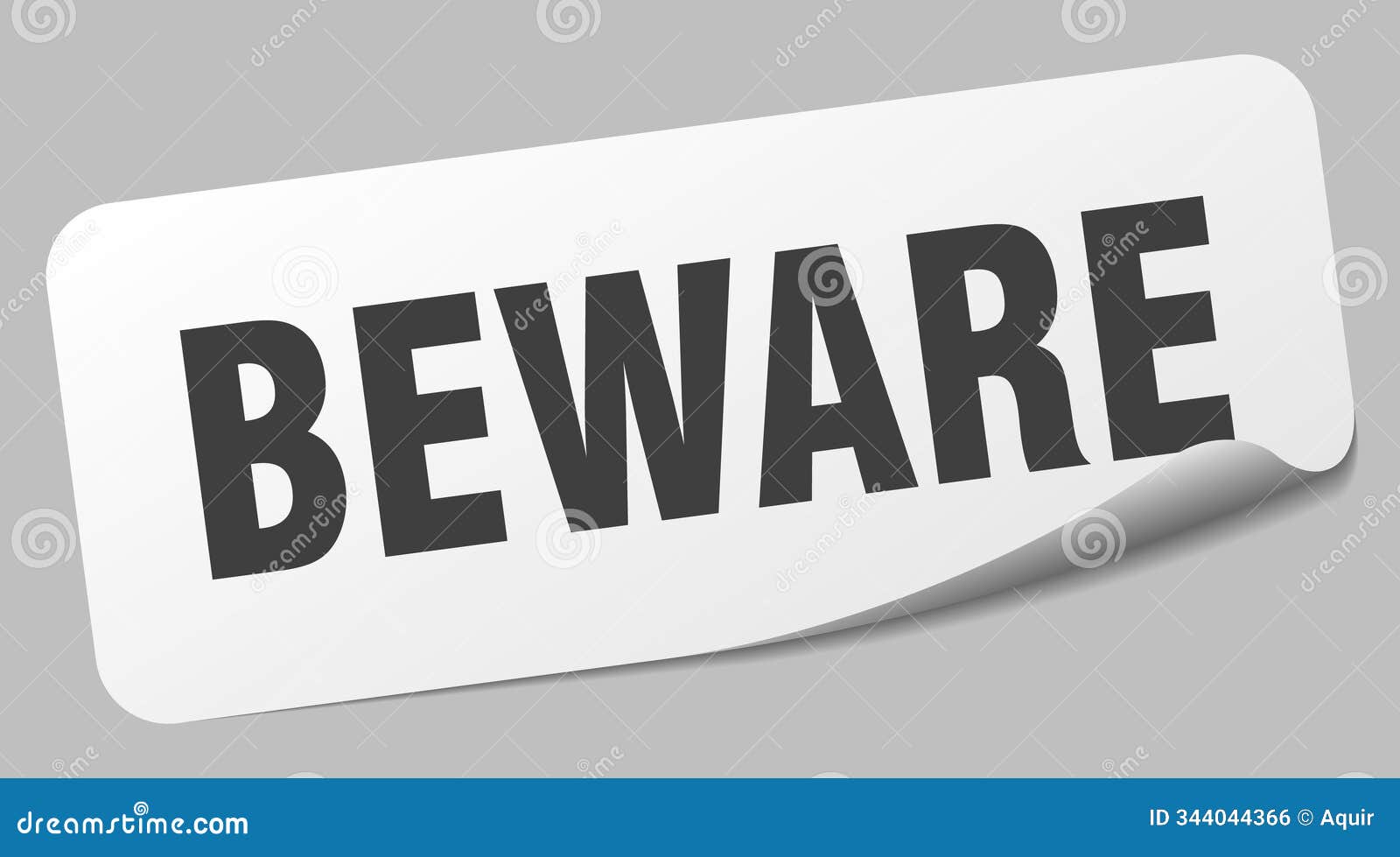 Beware Sticker. Beware Label Stock Vector - Illustration of caution ...