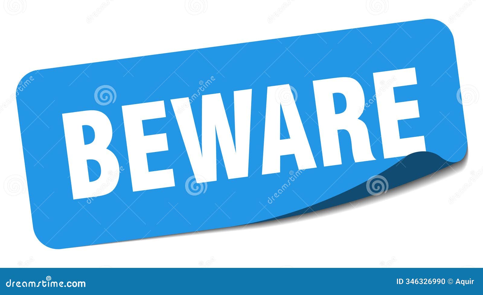 Beware Sticker. Beware Label Stock Vector - Illustration of danger ...