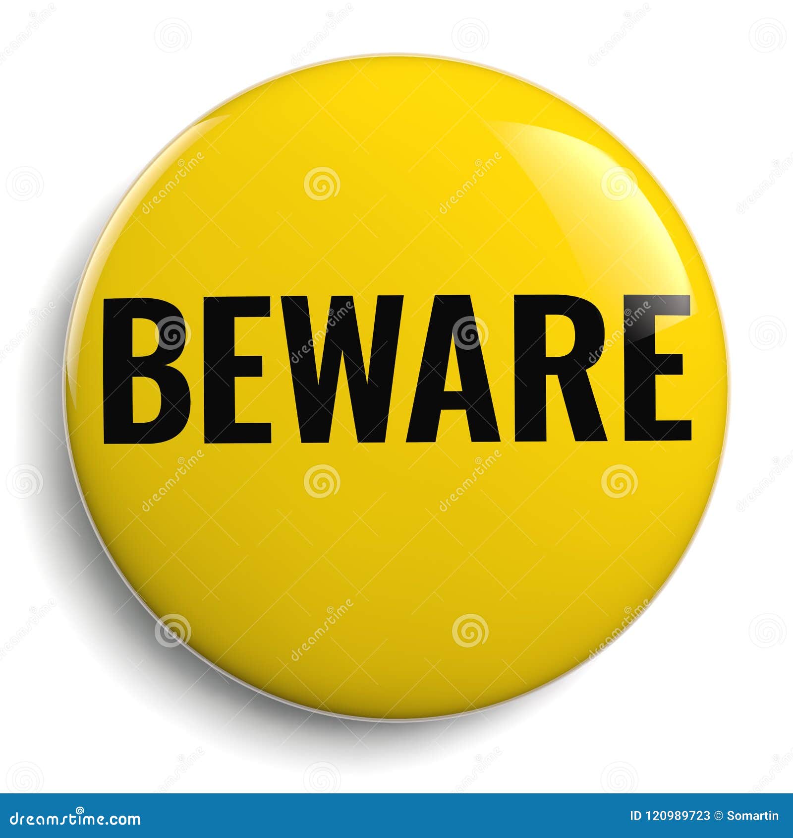 Beware Symbol Icon Isolated Stock Illustration - Illustration of symbol ...