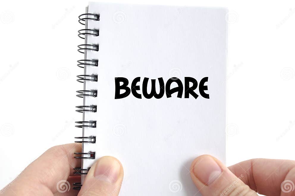 Beware text concept stock photo. Image of awareness, notice - 89654280