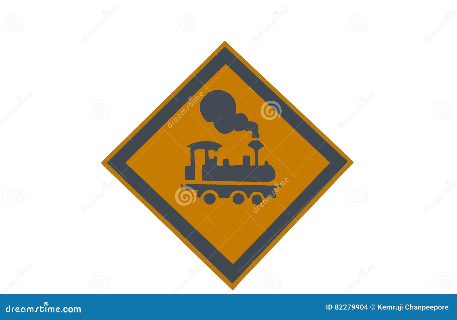 Beware Of Train Warning Sign Royalty-Free Stock Photo | CartoonDealer ...