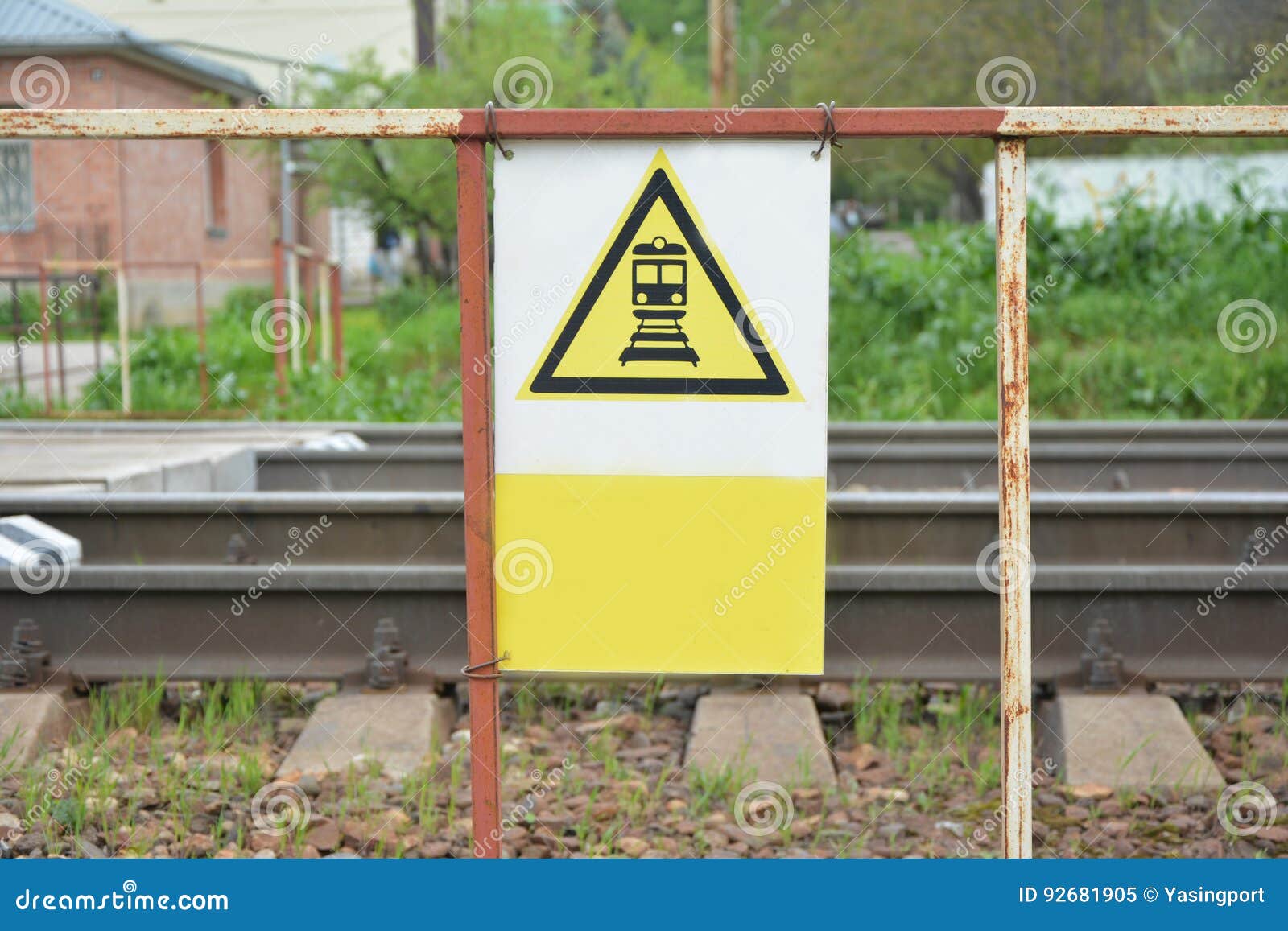 Beware Of Train Warning Sign Royalty-Free Stock Photo | CartoonDealer ...
