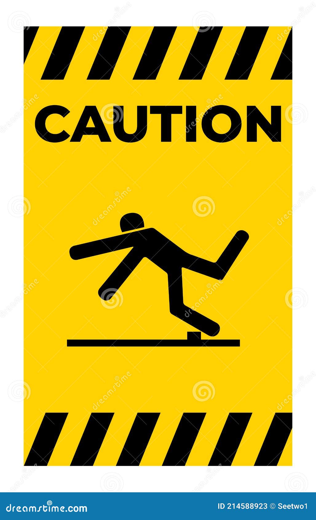 Beware Trip Hazard Symbol Isolate On White Background,Vector ...