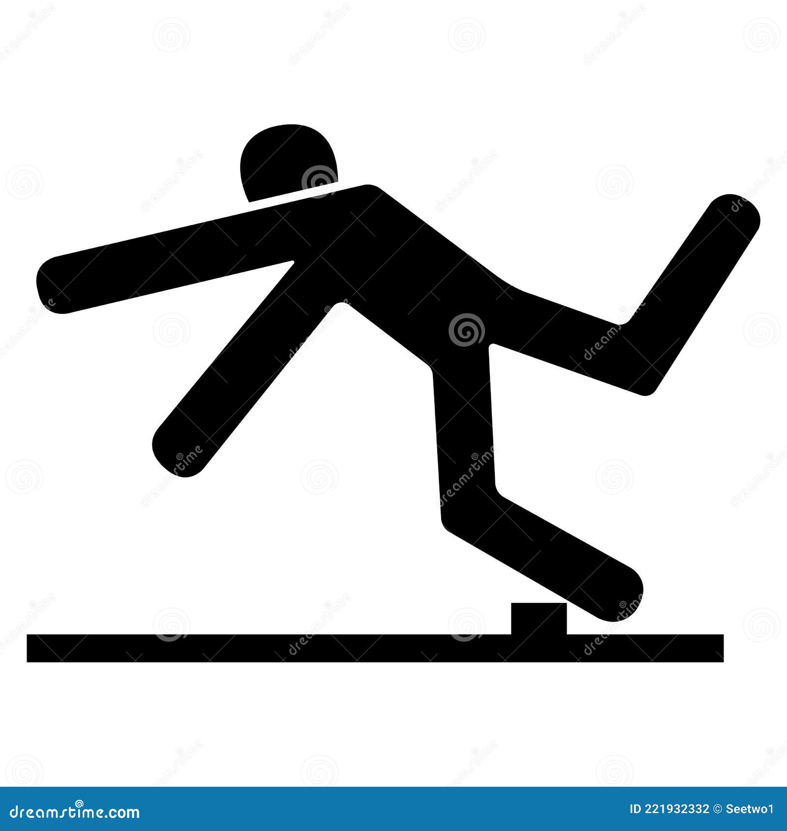 Beware Trip Hazard Symbol Isolate on White Background Stock Vector ...