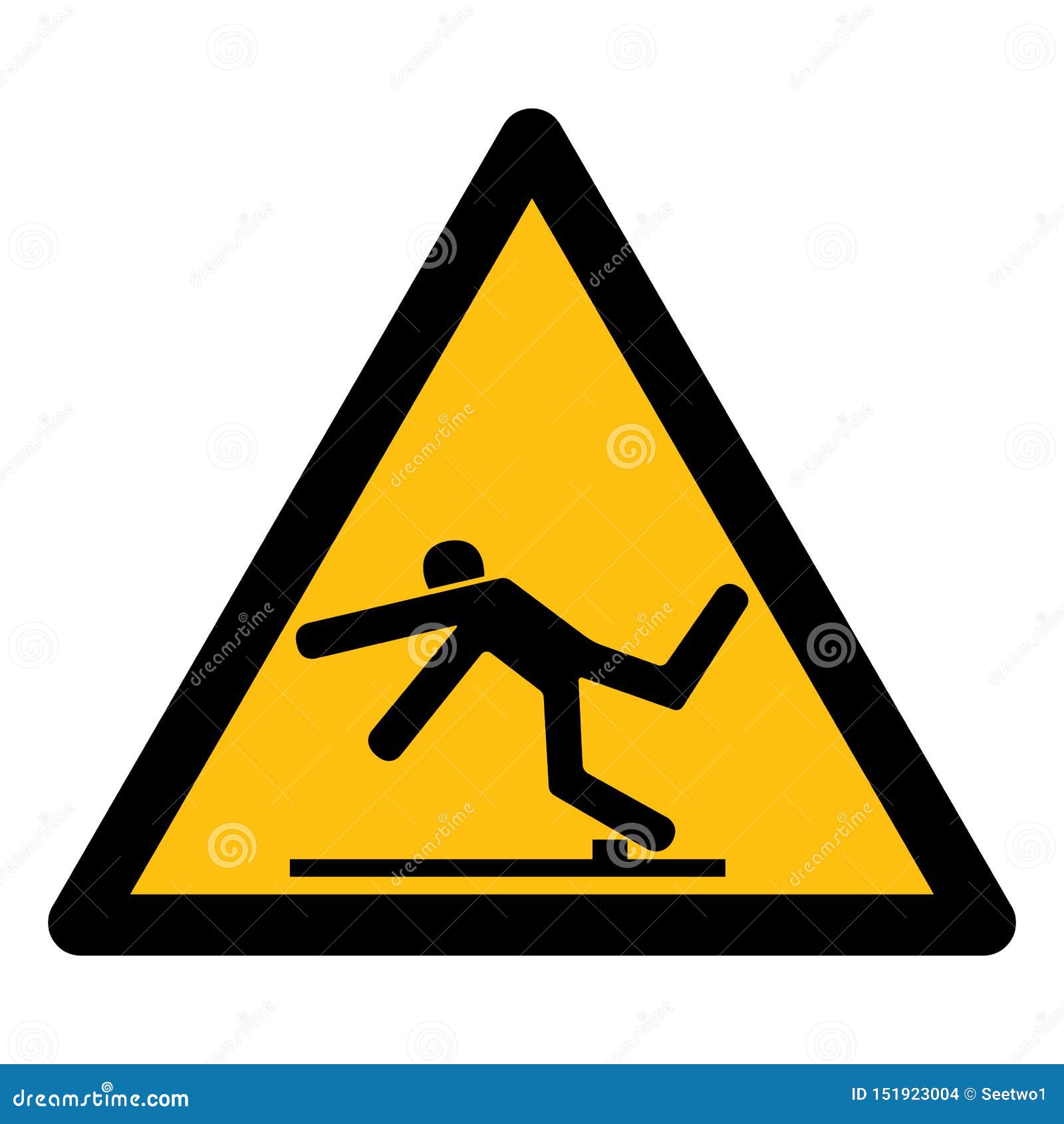 Beware Trip Hazard Symbol Isolate on White Background,Vector ...
