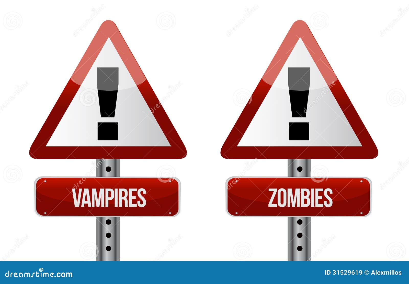 Beware of Vampires and Zombies Illustration Stock Illustration ...