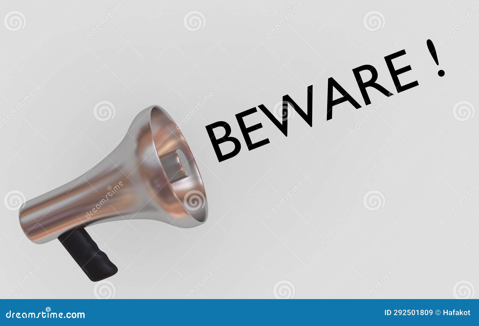 Beware - warning concept stock illustration. Illustration of megaphone ...