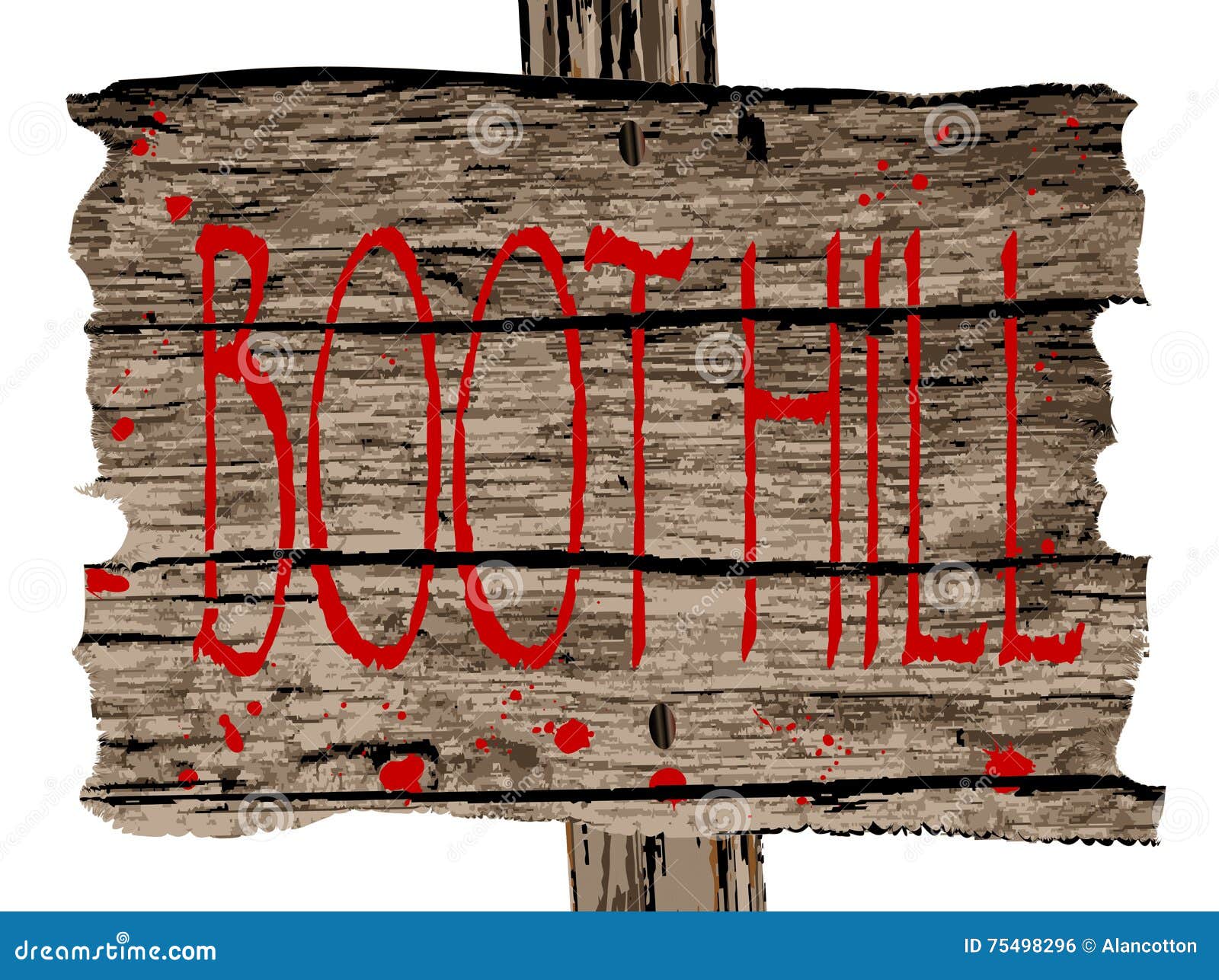 Beware stock vector. Illustration of painted, wooden - 75498296