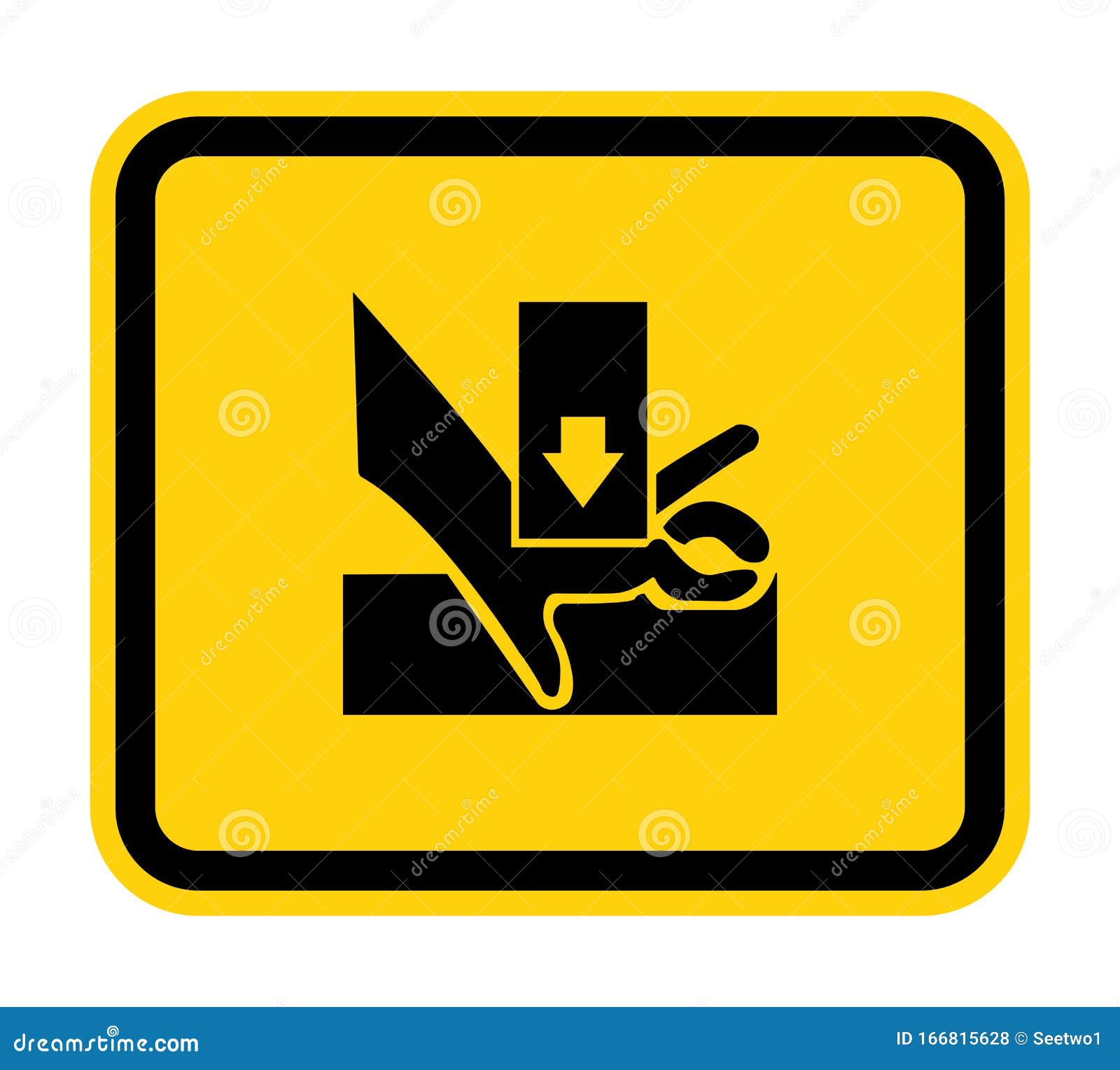 Beware You Hand when Using Silkscreen Symbol Sign Isolate on White ...