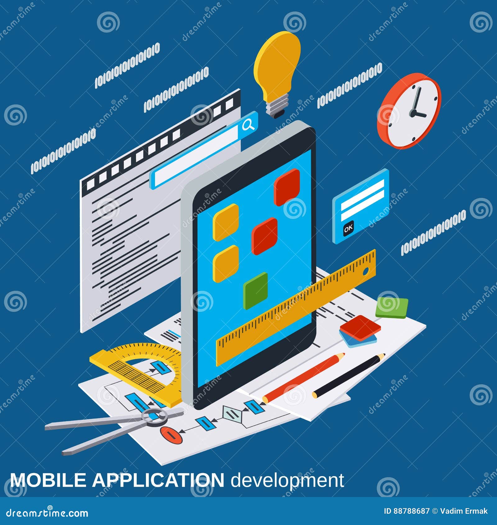 Bewegliche Anwendungsentwicklung, Programm, Das Vektorkonzept Kodiert Vektor Abbildung ...