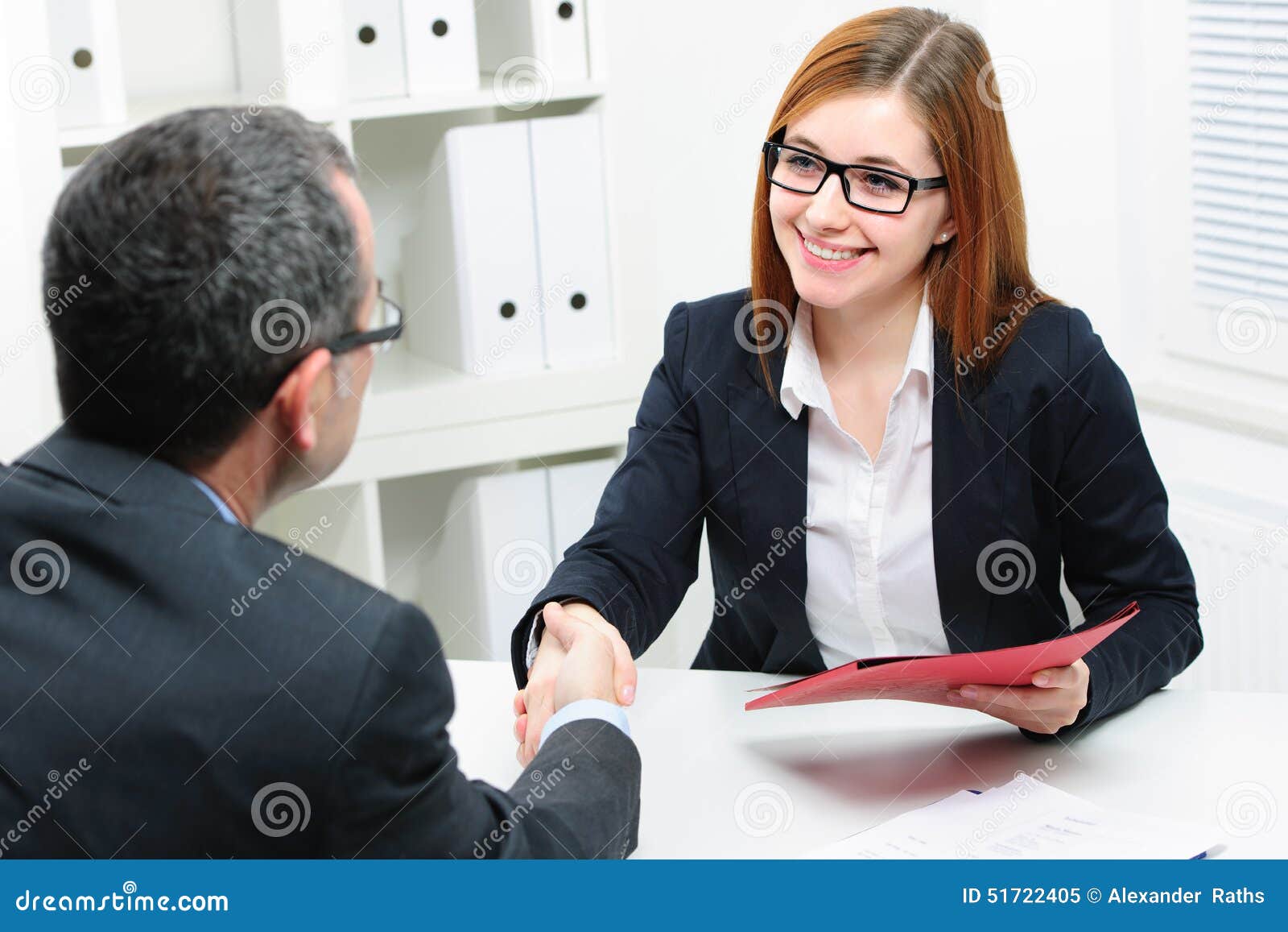 Bewerber, Der Interview Hat Stockbild - Bild von korporation, hand ...