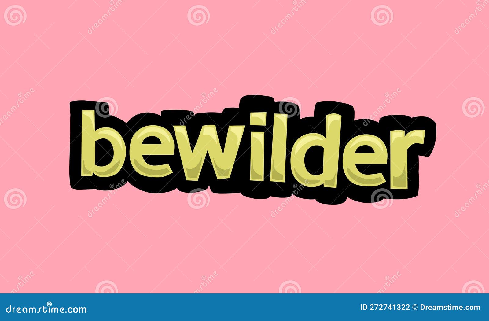 Bewilder Writing Vector Design On A Pink Background | CartoonDealer.com ...