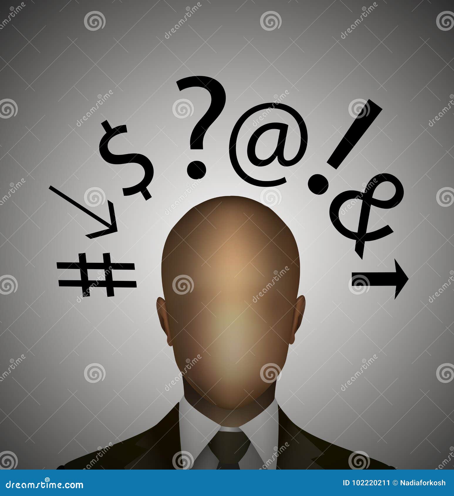 Bewildered Employee Idea, Unknown Information for Worker Portrait ...