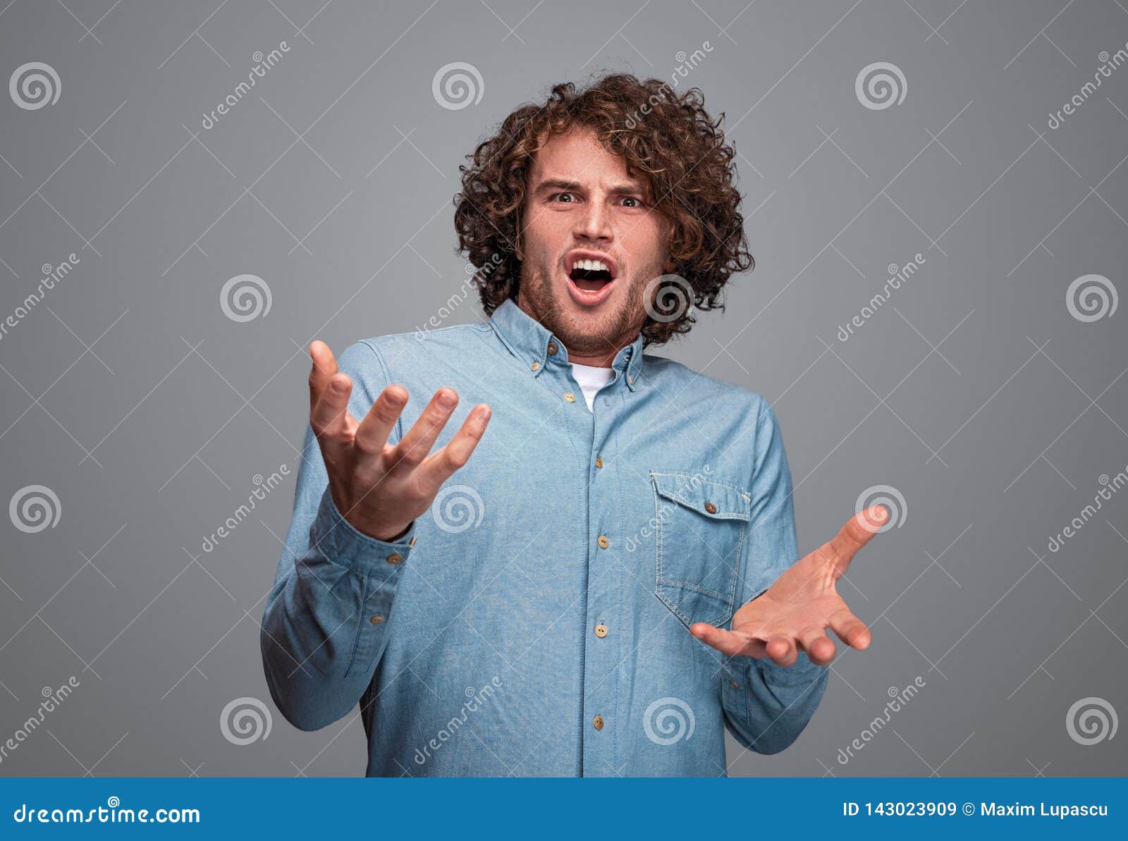 Bewildered Man Looking at Camera Stock Image - Image of baffled ...