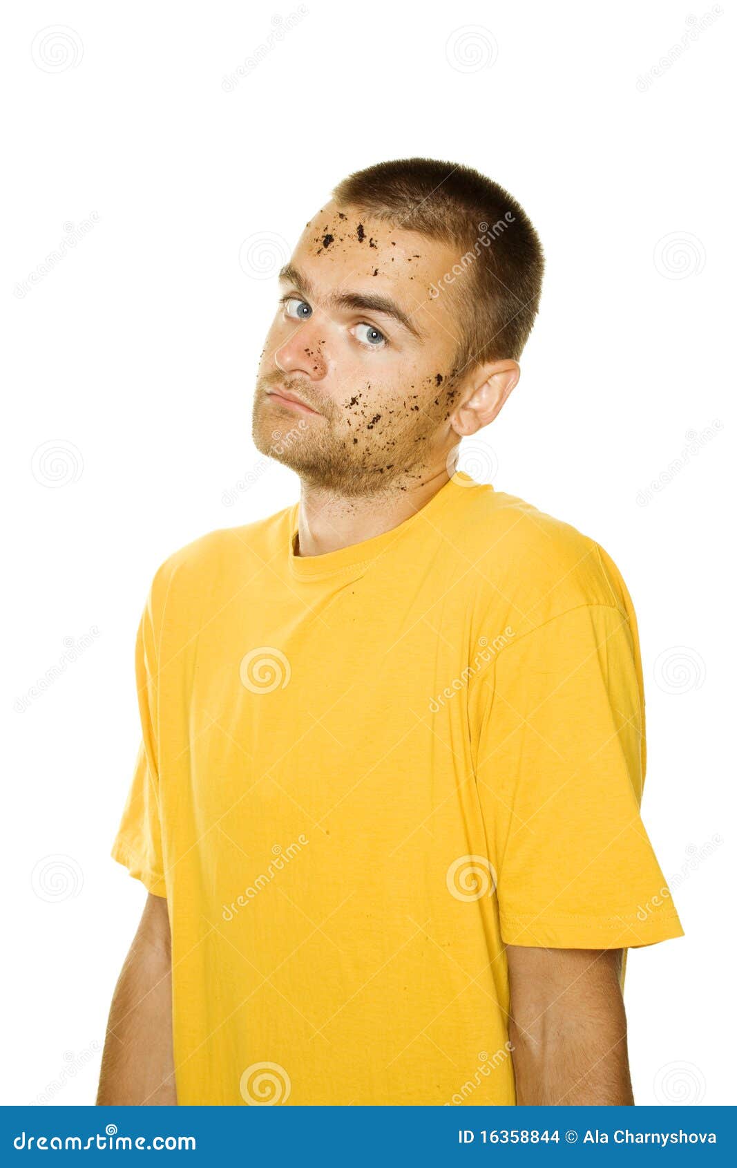 Bewilderment stock photo. Image of stained, humus, face - 16358844