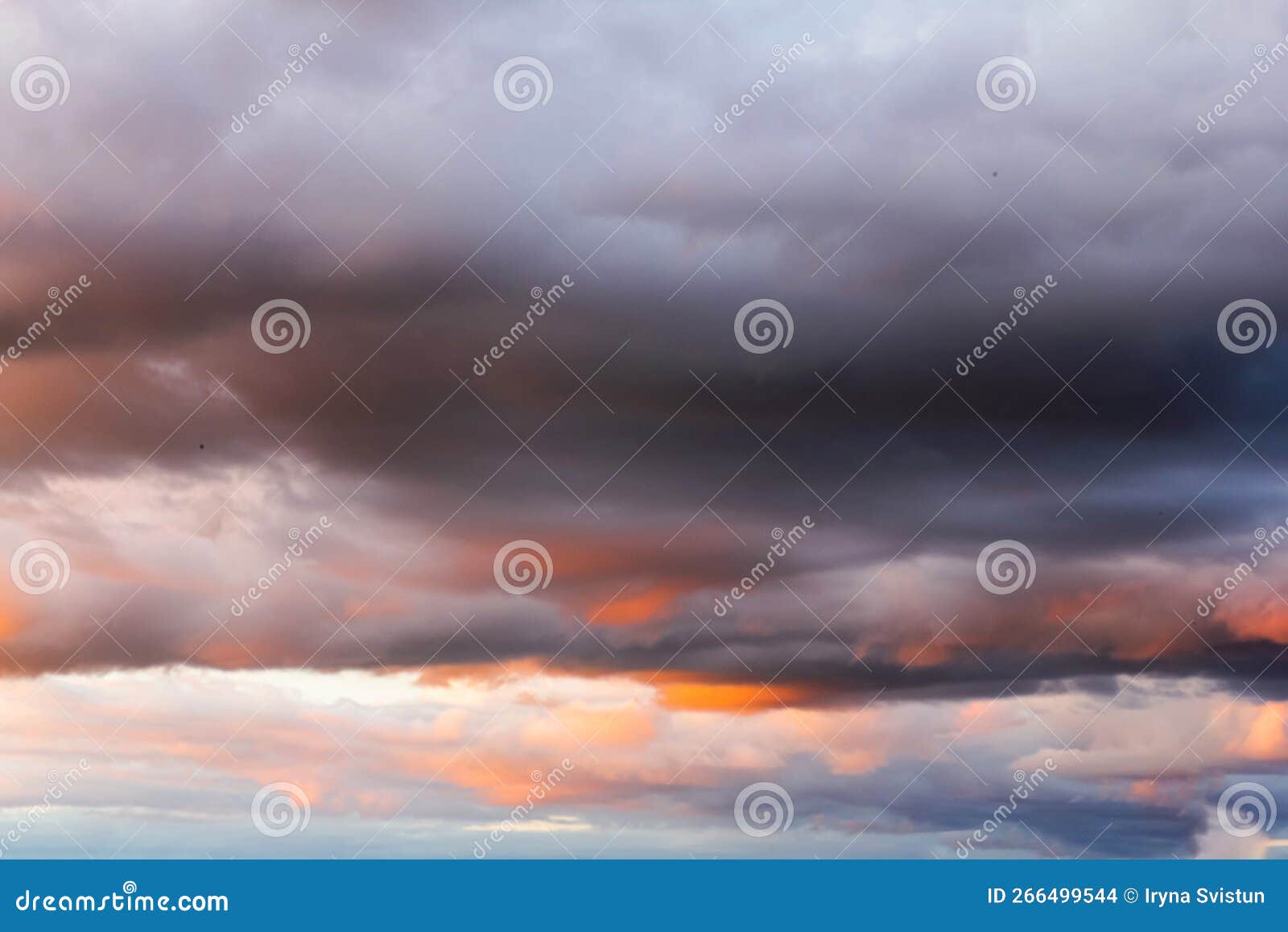 Bewitching Stormy Sky in the Rays of the Setting Sun. Cloudy Skies in ...