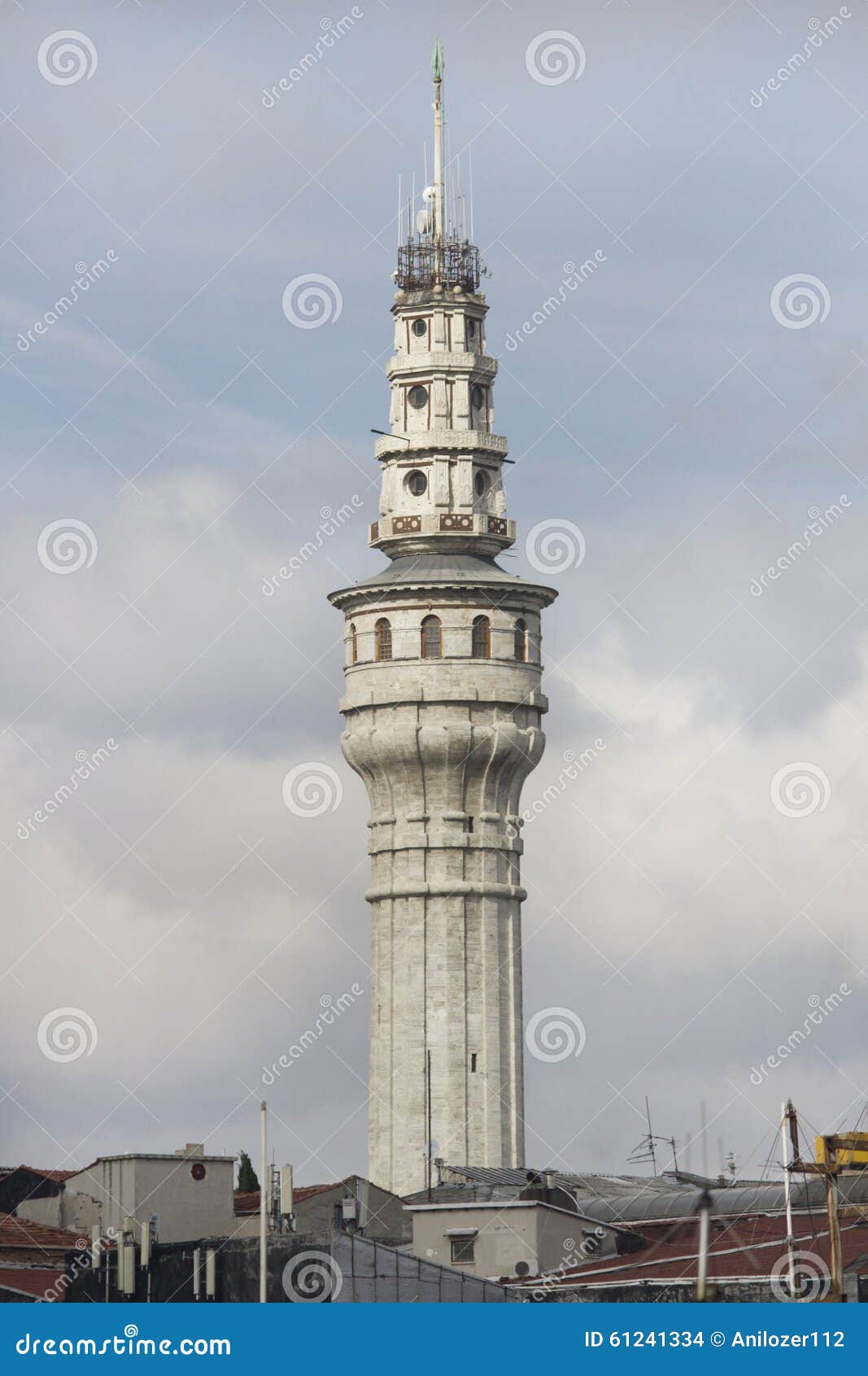 Beyazit Tower in Istanbul stock photo. Image of watch - 61241334
