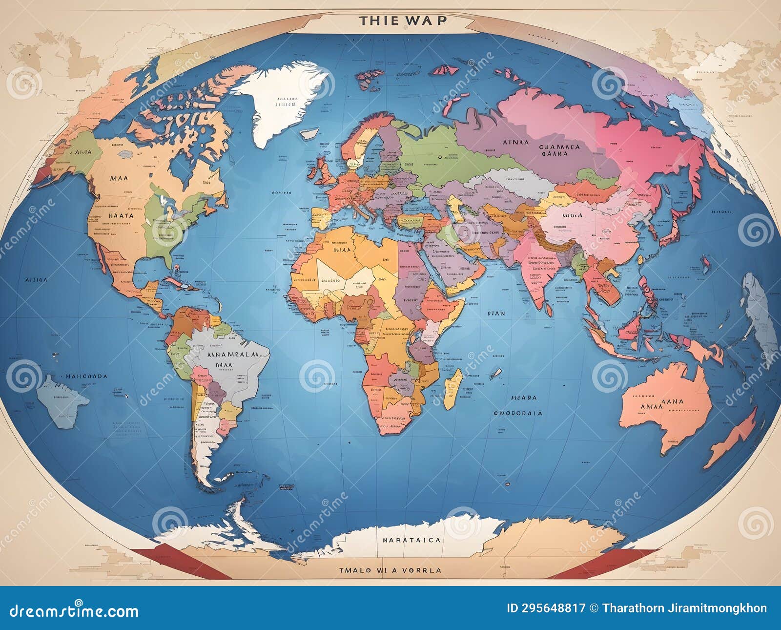 Beyond Borders: a Comprehensive Vector Map of Global Politics Stock ...