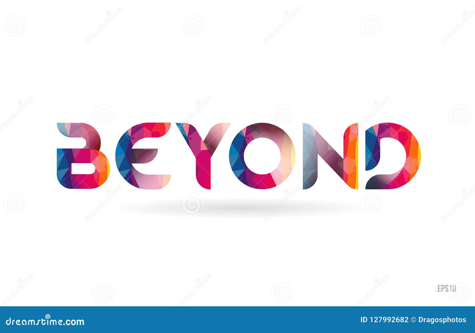 Beyond Colored Rainbow Word Text Suitable for Logo Design Stock Vector ...