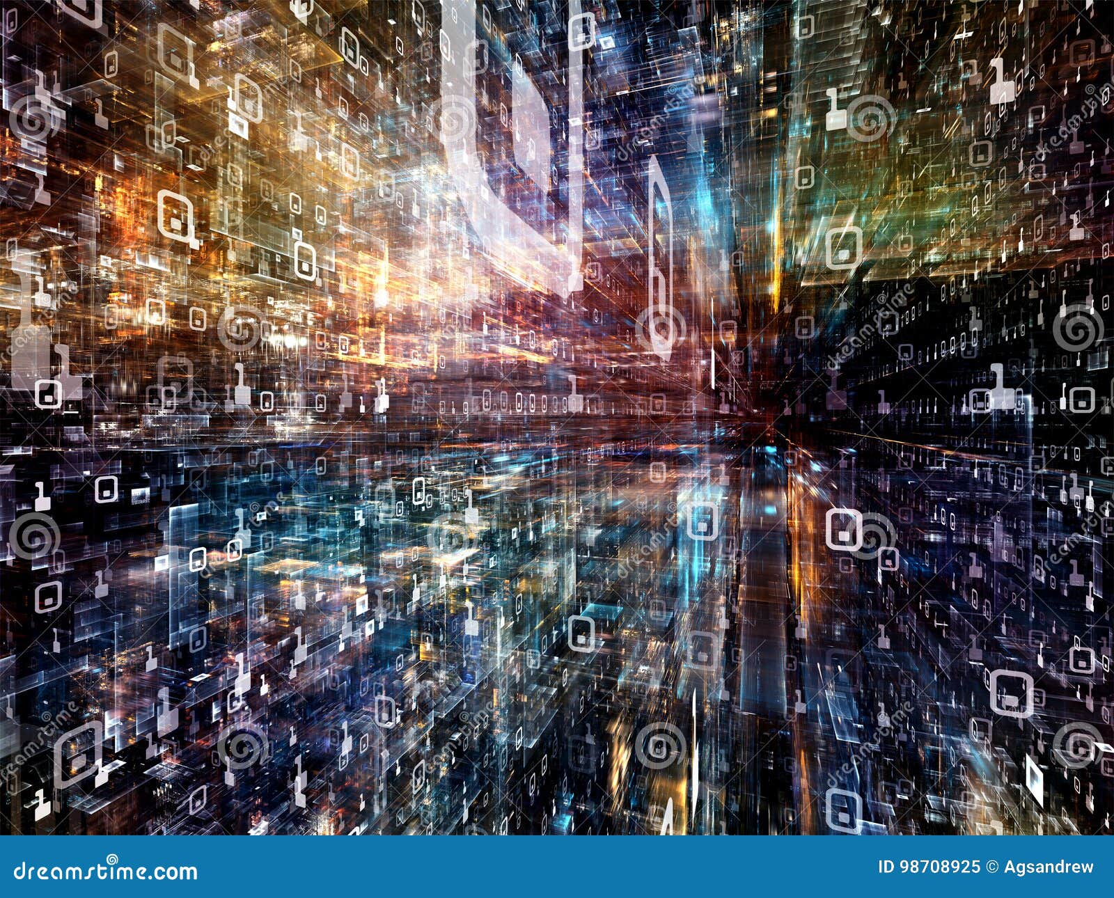 Beyond Digital Space stock illustration. Illustration of digit - 98708925