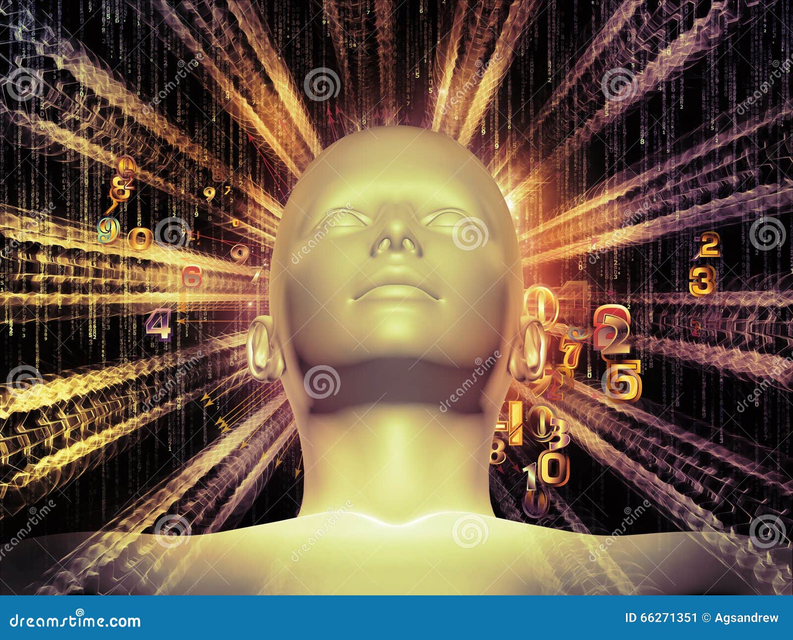 Beyond Digital Thoughts stock illustration. Illustration of math - 66271351