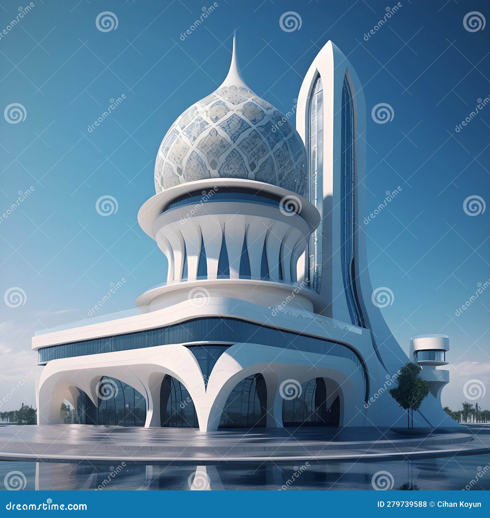 Beyond the Horizon, a Striking 3d Render of a Building in a Boundless ...