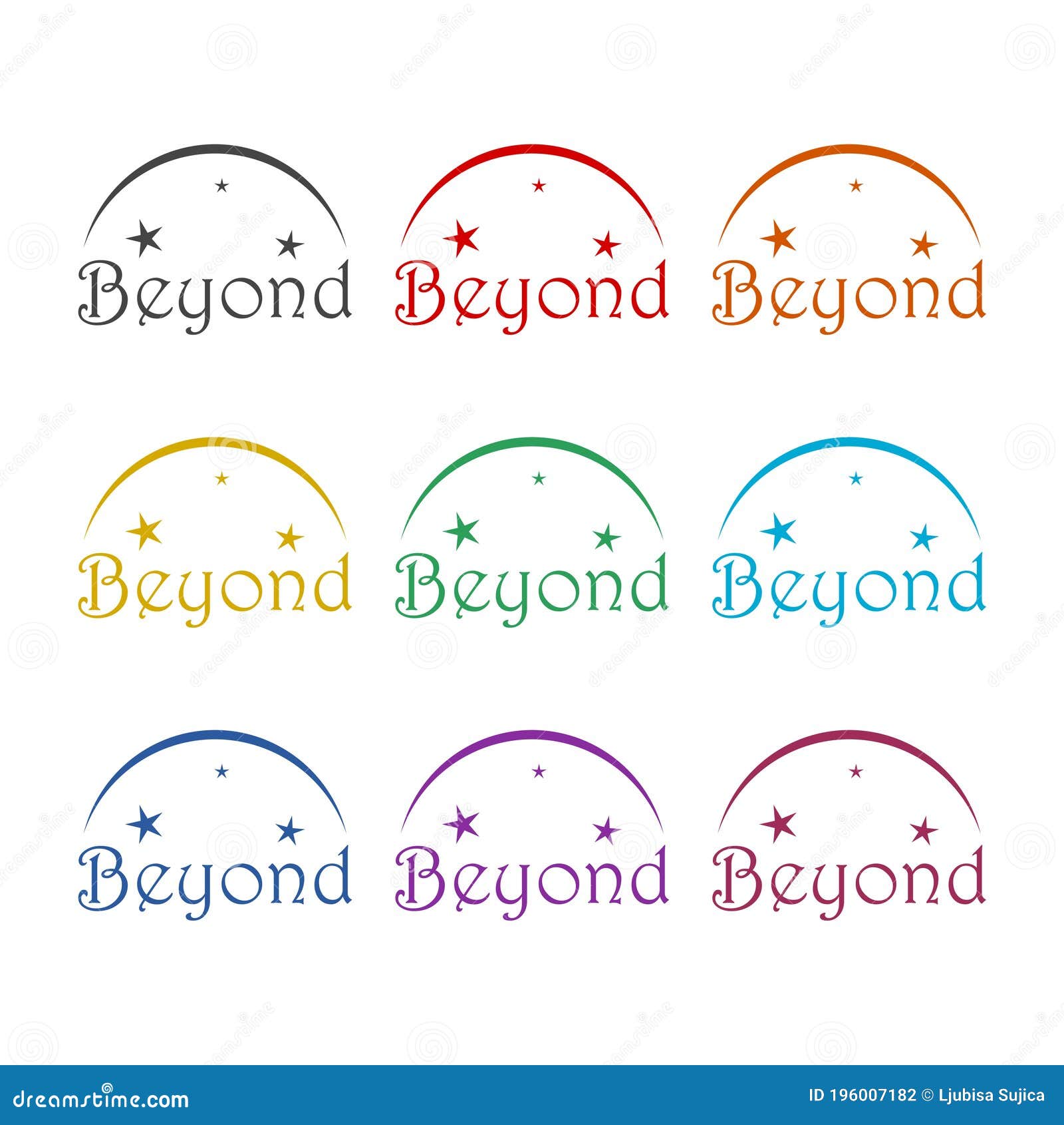 Beyond Logo Icon, Color Set Stock Vector - Illustration of computer ...