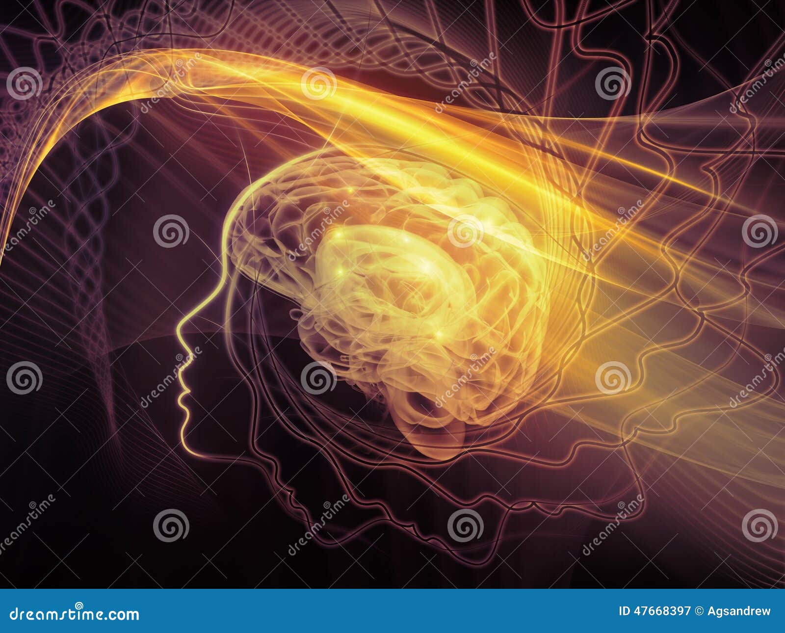 Beyond the Mind stock illustration. Illustration of design - 47668397